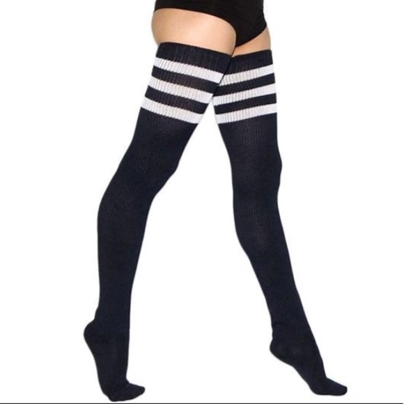 Accessories | 35 Otk Black White Socks Over Knee Thigh High Boot Otk Doll Baby Barbie Sexy ...